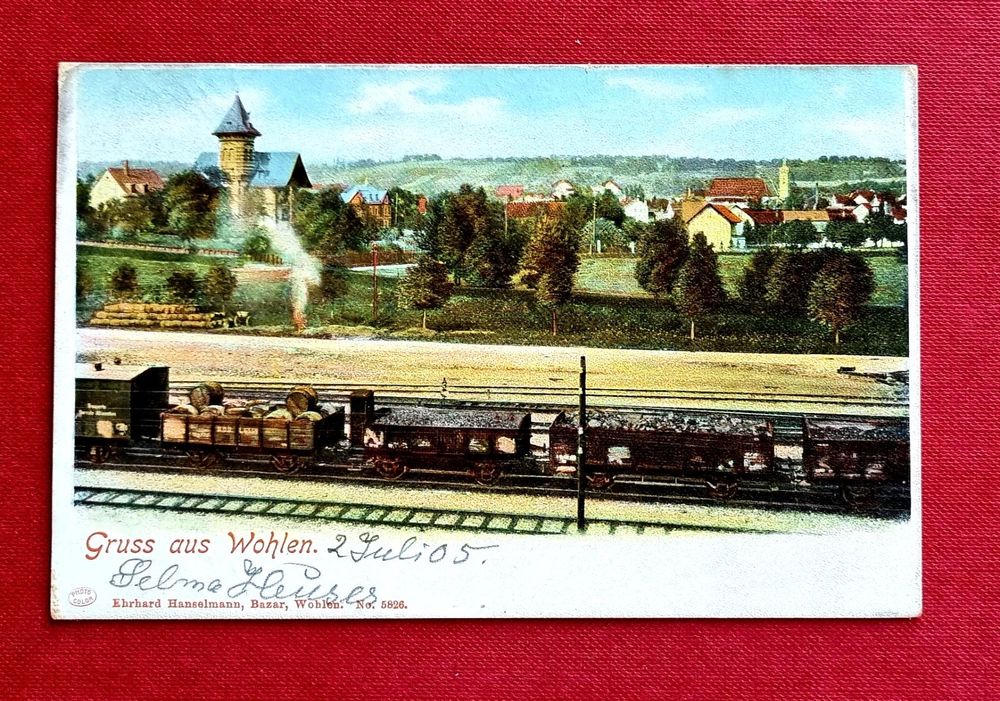 Wohlen - Dorfansicht - Eisenbahn beim Bahnhof - 1905 (Gebraucht) in Rothrist für CHF 26.5 – mit ...