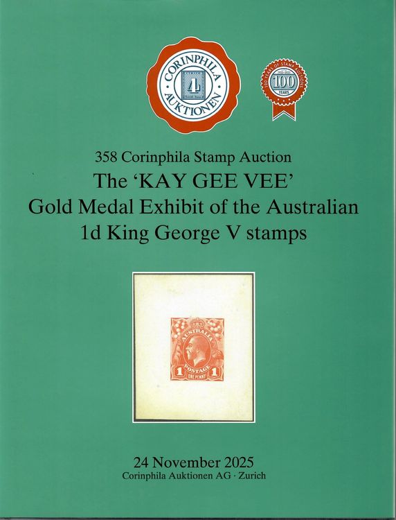 Vente Corinphila ( Kay Gee Vee Gold Medail 1d King Georges) (Neu ...