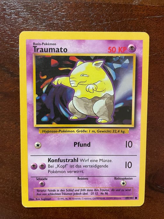 Traumato 49/102, Base Set 1999 Pokémon Karte DE (Gebraucht) in ...
