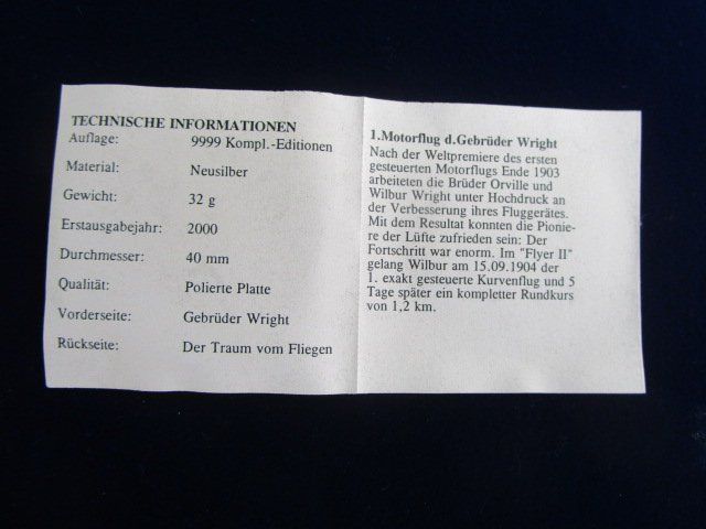 Der Traum vom Fliegen - Otto Lilienthal - 40 mm - PP | Kaufen auf Ricardo