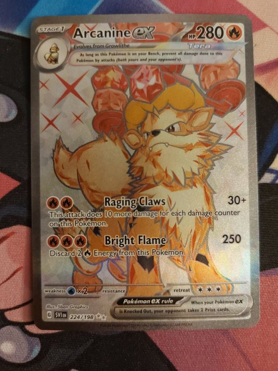 Arcanine ex full art 224/198 ☆☆ SVI en | Kaufen auf Ricardo