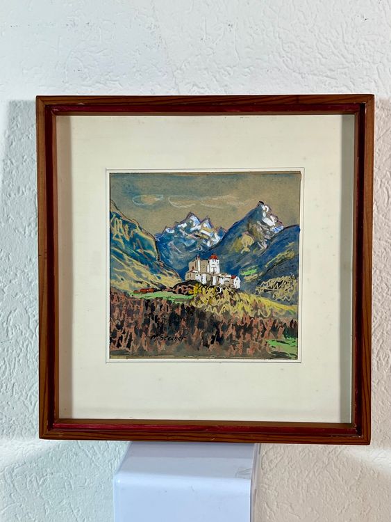 Schloss Tarasp Engadin M. Stecher Aquarell (Gebraucht) in Vaduz für CHF ...
