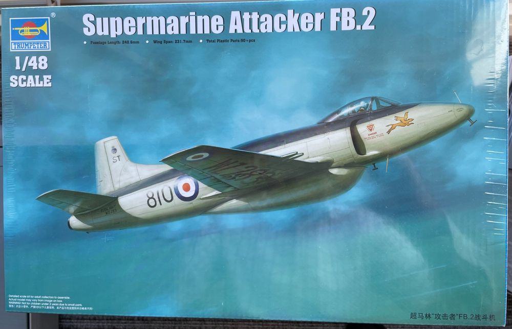 1/48 Supermarine Attacker FB.2 Kampfjet (Neu und originalverpackt) in ...