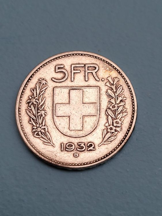 5 Franken : 1932 (SILBER) | Kaufen auf Ricardo