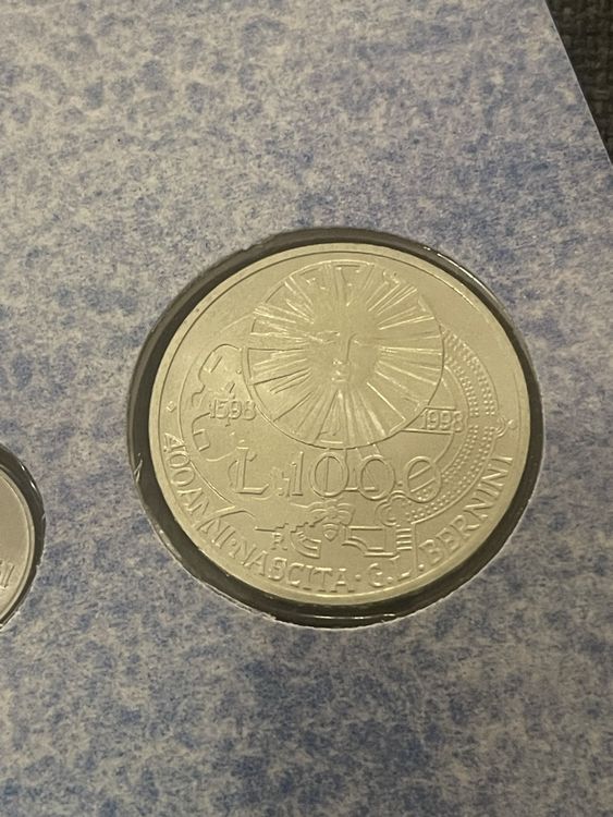 Italien 1998 offizieller Lire Kursmünzensatz mit 2 Silber (Neu (gemäss ...