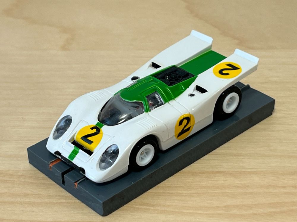 Aurora AFX Porsche 917K weiss/grün mit neuem Bulldog Chassis (Neu ...