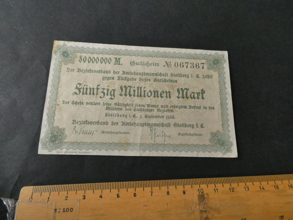 Dt. Reich 1923, Stollberg 50 Millionen Mark | Kaufen auf Ricardo
