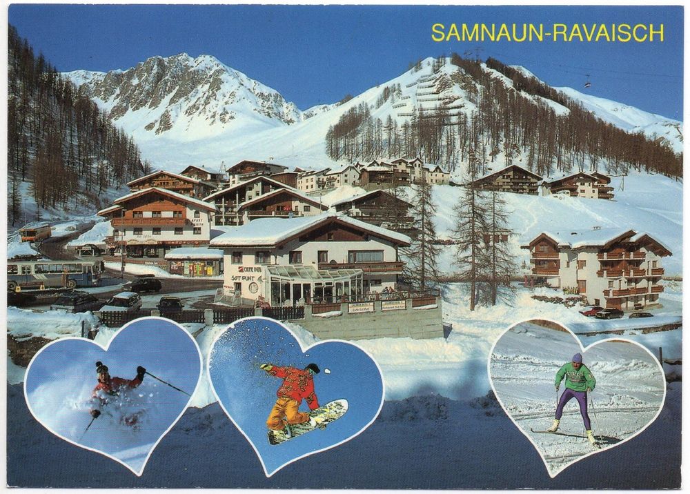 SAMNAUN-RAVAISCH Auto, Bus, Ski, Stempel Hotel Sonneck | Kaufen auf Ricardo