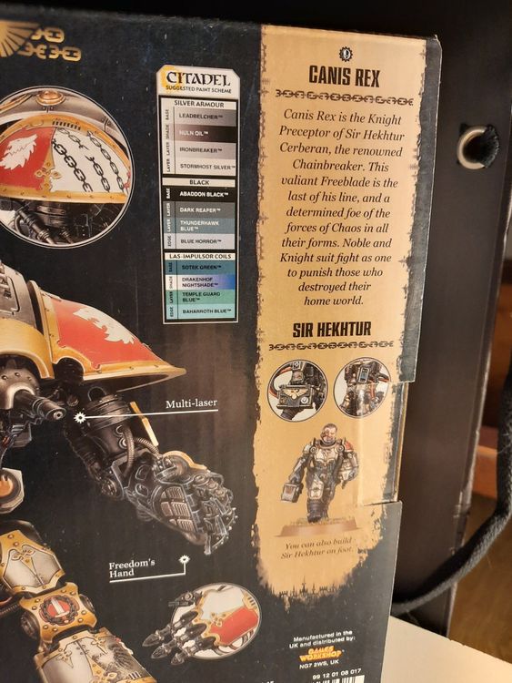 Warhammer 40K IMPERIAL KNIGHTS KNIGHT PRECEPTOR CANIS REX (Neu und ...