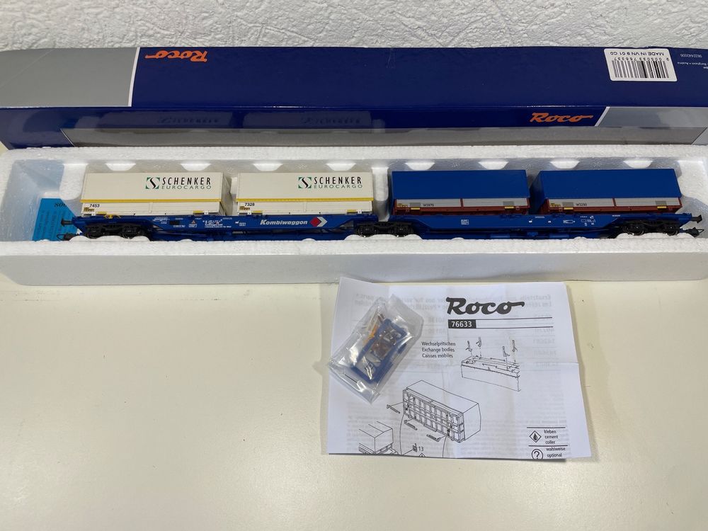 Roco 76633 DB Sggmrs Doppeltragwagen Kombiwaggon (Neu (gemäss ...