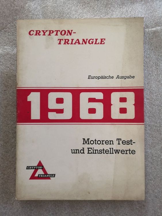 CRYPTON-TRIANGLE Motoren Test- u. Einste (Gebraucht) in für CHF 4 – mit ...