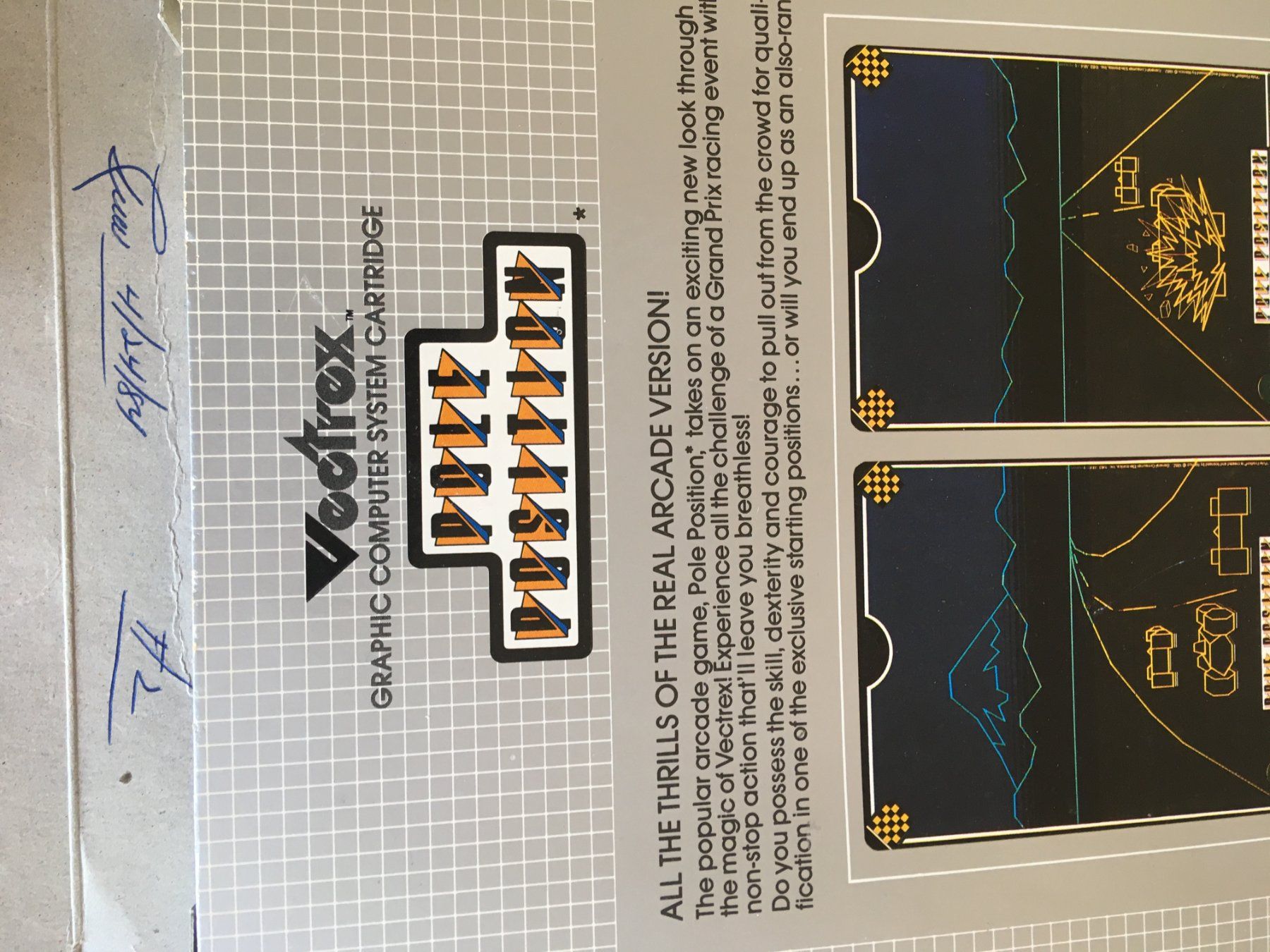 Vectrex video game Pole Position, White Mountain collection (Gebraucht ...
