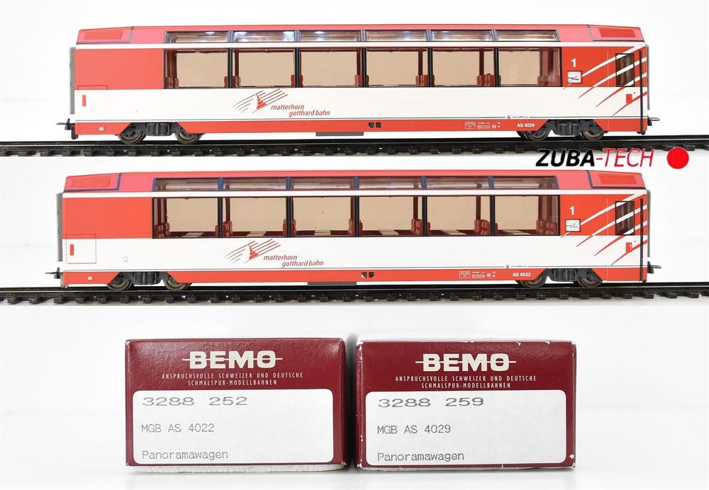 Bemo 2x Panoramawagen MGB H0m GS mit OVP | Kaufen auf Ricardo