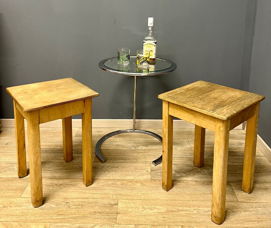 2 Stück Alte Vintage Hocker Taburett Holz Hocker (Gebraucht) in Reigoldswil für CHF 69 – mit ...