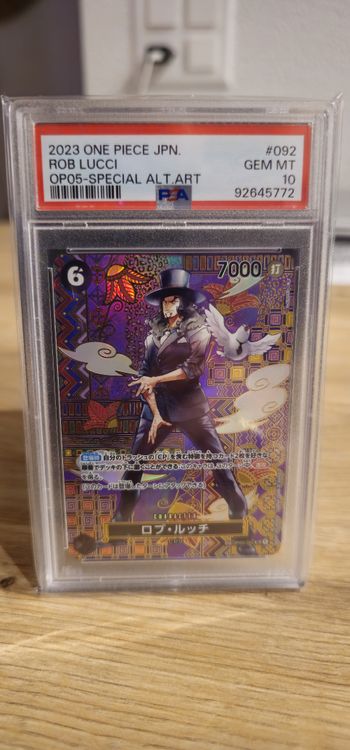 ONE PIECE, PSA10, OP05-SPECIAL ALT.ART ROB LUCCI[OP03-092]JP (Neu ...
