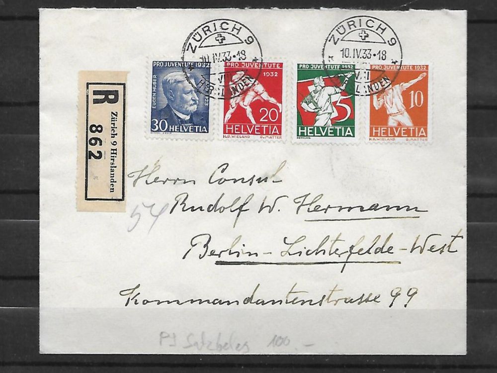 PJ Satzbeleg 1933 Kat: CHF 100.- (Gebraucht) in Basel für CHF 6 – mit Lieferung auf Ricardo kaufen