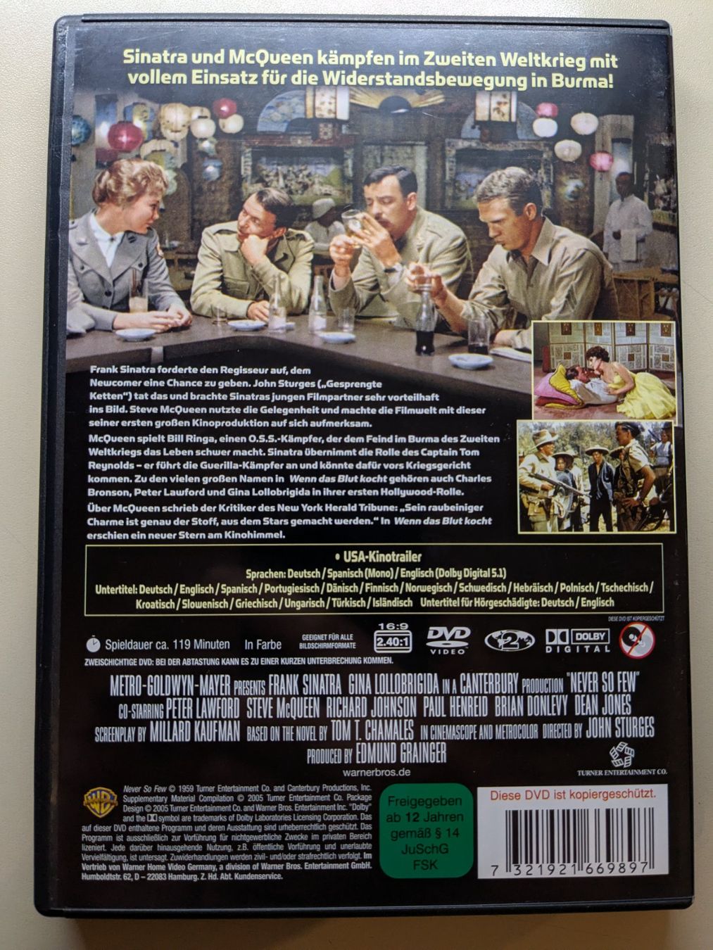 "Wenn das Blut kocht - Never So Few" mit Steve McQueen [DVD] (Gebraucht ...