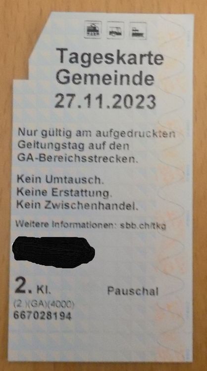 SBB Tageskarte (Neu (gemäss Beschreibung)) in Lachen SZ für CHF 35 – mit Lieferung auf Ricardo ...