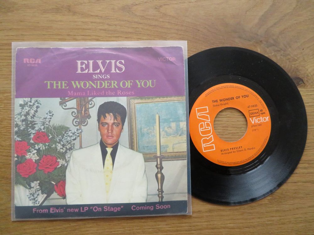 ELVIS PRESLEY SINGEL THE WONDER OF YOU MAMA LIKED THE ROSES (Neu ...