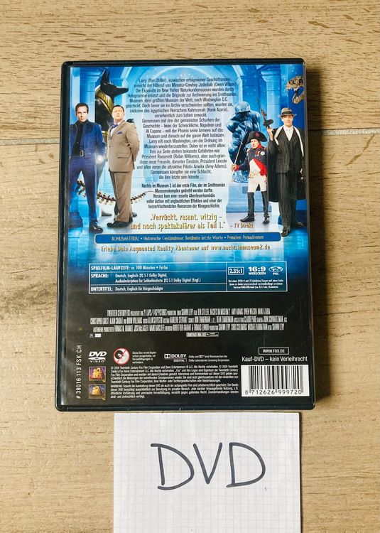🎬 DVD Nachts im Museum Teil 2 mit Ben Stiller FKS 6 (Gebraucht) in Zuzwil SG für CHF 1 – mit ...