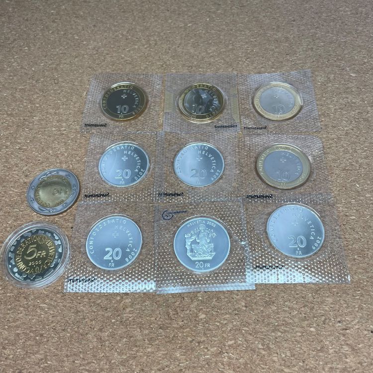 Set de 11 pièce 5fr-20fr Helvetica 1999-2010 Silver | Kaufen auf Ricardo