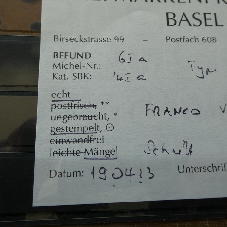 POSTE LOCALE 14 Ia mit BEFUND Kat. Fr. 2100.- siehe Blider (Gebraucht) in Egliswil für CHF 110 ...