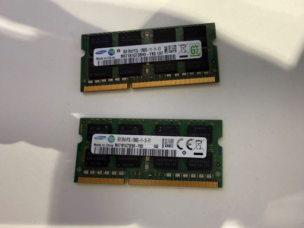 2x 8GB DDR3 Notebook RAM – 16GB Kit (Gebraucht) in Siebnen für CHF 19 ...