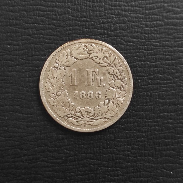 Silbermünze Helvetia 1 Fr. 1886 Schweiz (Gebraucht) in Buchs SG für CHF 4 – mit Lieferung auf ...