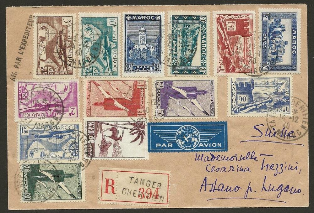 1940 R-Brief von Tanger (MAROC) nach Aslano | Kaufen auf Ricardo