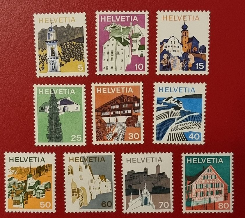 LANDSCHAFTSBILDER KOMPLETTE SERIE Z 523 -533 1973** /1975** | Kaufen auf Ricardo