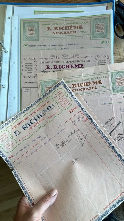 Anciennes factures Imprimerie E. Richème, Neuchâtel (Gebraucht) in ...