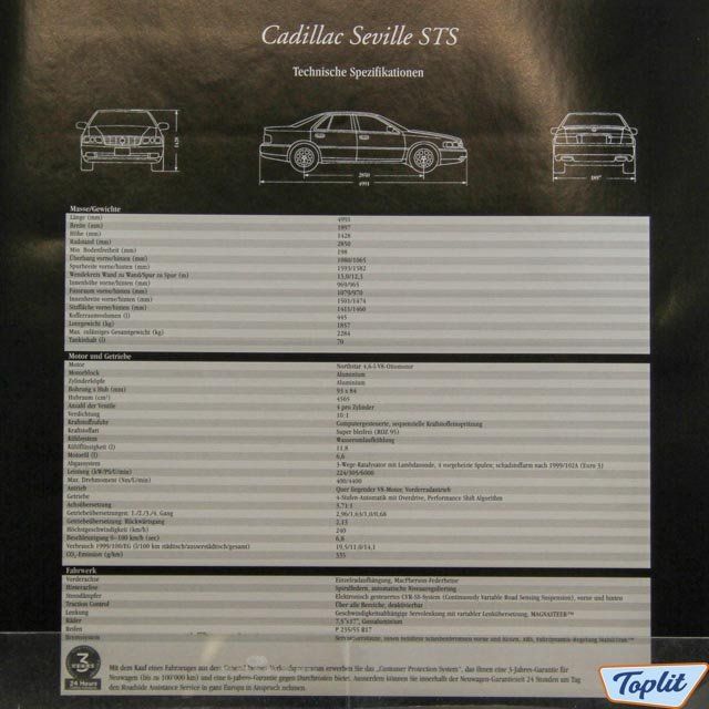 ORIGINAL NEUWAGEN PROSPEKT CADILLAC SEVILLE STS - 2002 (Gebraucht) in ...