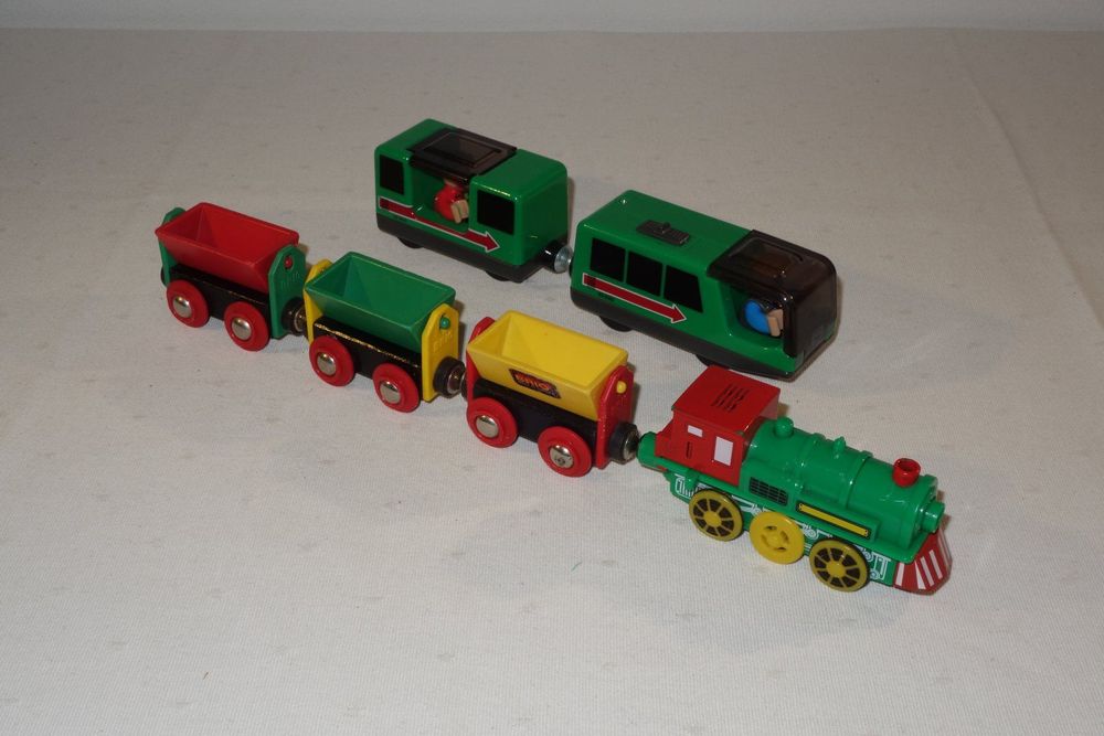 Strassenbahn, Tram, Dampflok mit 3 Kipploren, Holzeisenbahn (Gebraucht ...