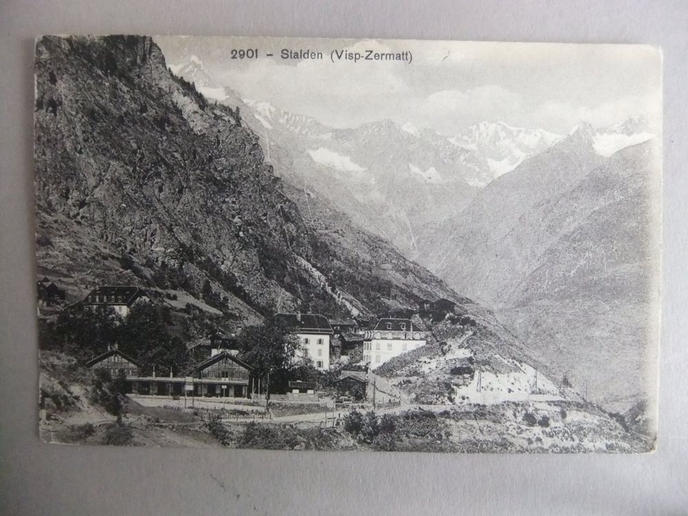 Visp-Zermatt Bahnhof Stalden Wallis / Valais 29.7.1915 (Gebraucht) in St. Niklaus VS für CHF 8 ...