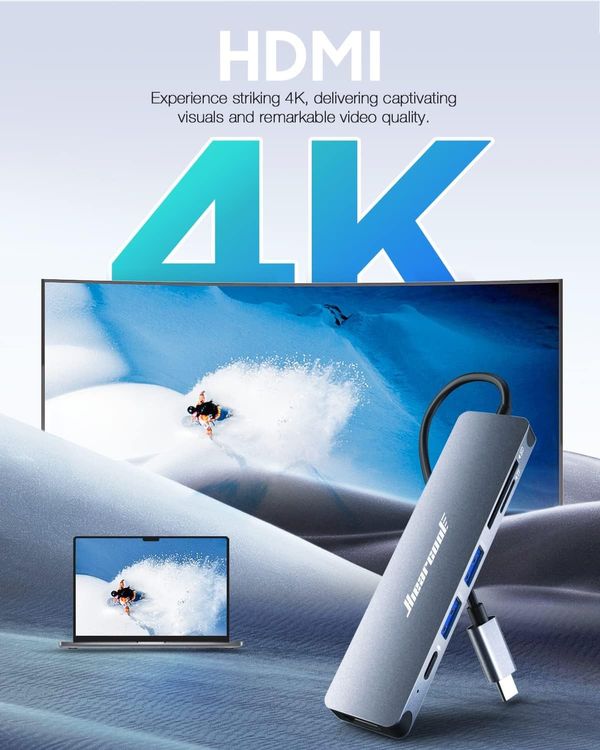 USB C Multi-Port Adapter für MacBook 4K HDMI Typ C Hub (Neu und originalverpackt) in Herisau für ...