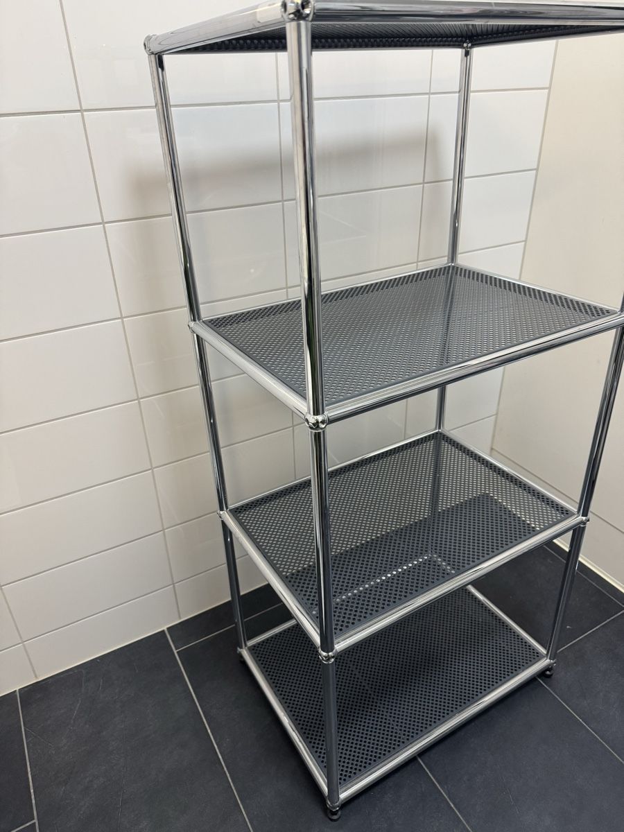 USM Haller Regal, 4 Tablare, Top Zustand, Metall, Chrom! (Gebraucht) in ...