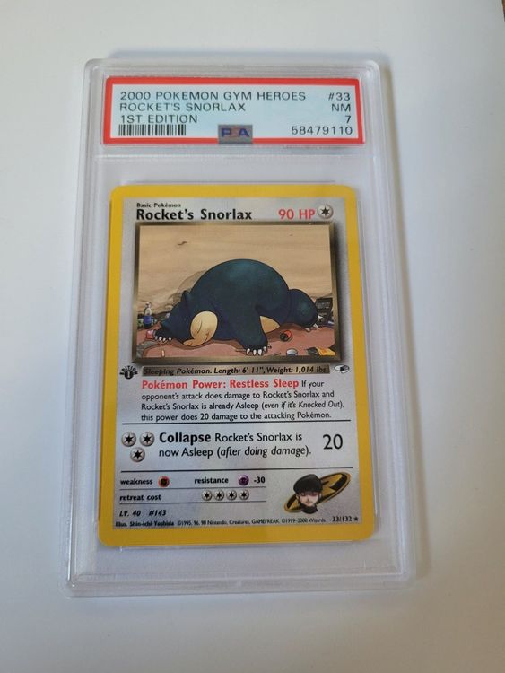 Pokemon 1st Edition Rockets Snorlax Gym Heroes | Kaufen auf Ricardo