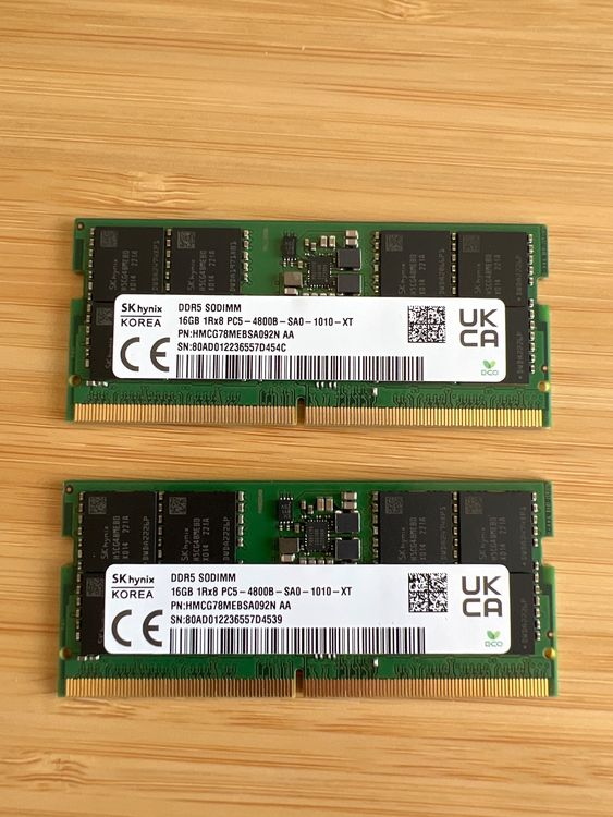 DDR5 - SODIMM 32GB (2x 16Gb) (Gebraucht) in Neuchâtel für CHF 50 – mit ...