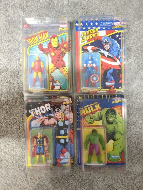 Marvel Legends - The Avengers (4-Pack) + Protective Cases (Neu und ...