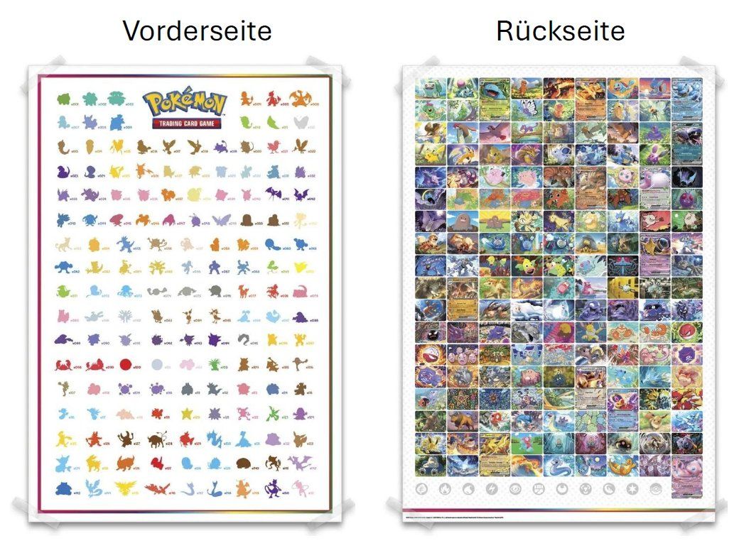 Original Pokemon Poster 1. Generation ( 1-151 ) Kanto Region (Neu und ...