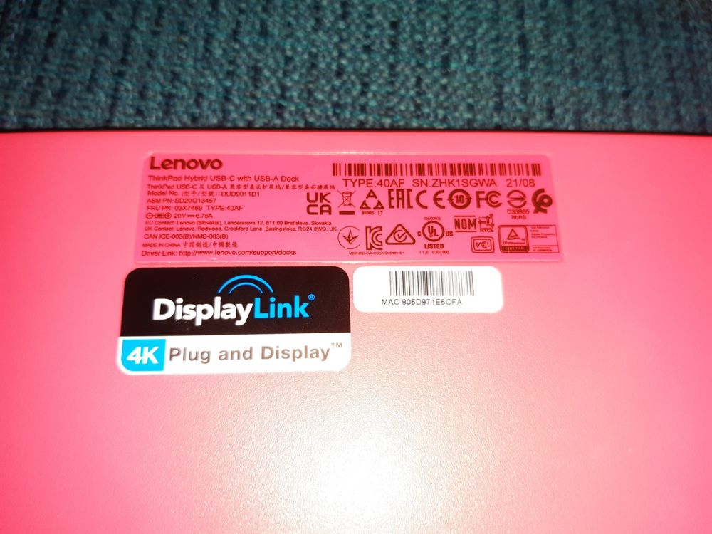 Lenovo Thinkpad Dockingstation 40AF (Gebraucht) in Bünzen für CHF 111 ...