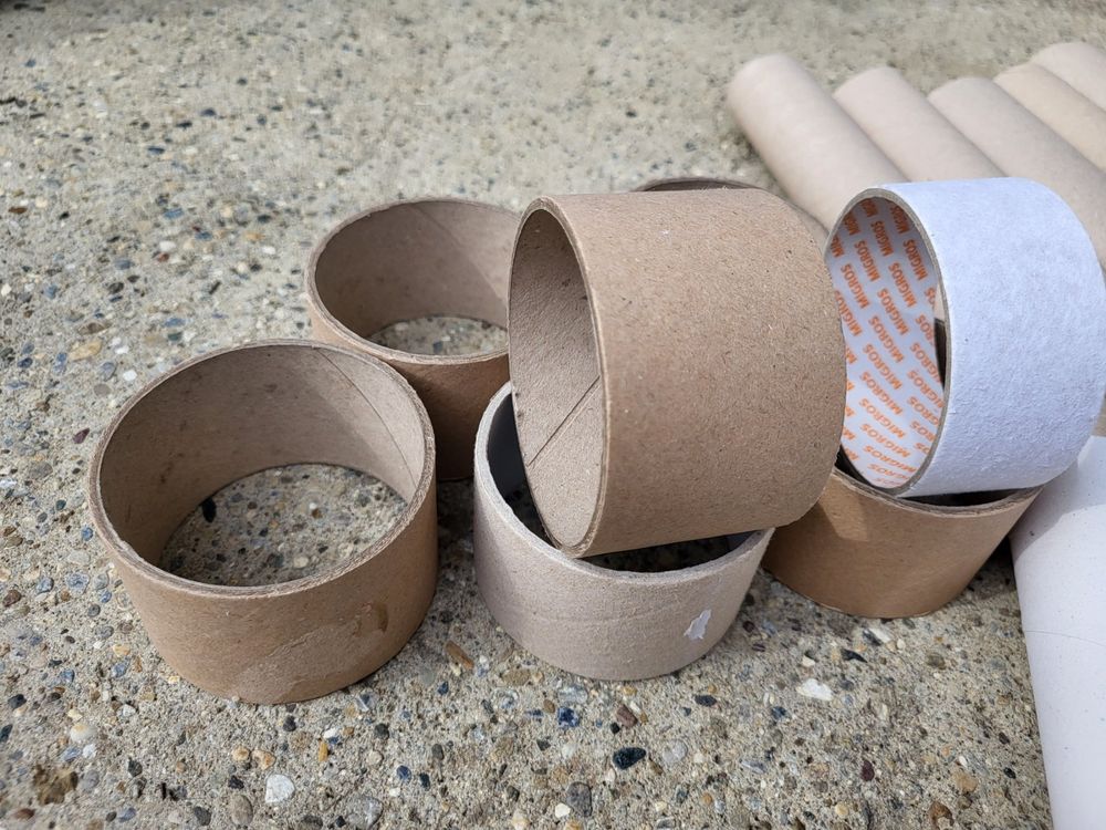 BASTELKARTON Kartonröhren - Spulen - Kartonrollen natur (Neu (gemäss ...