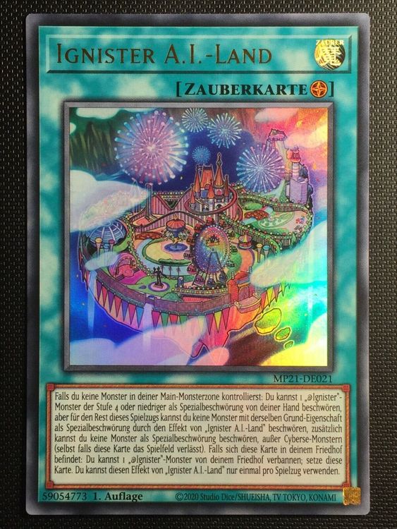 YUGIOH!! Ignister A.I.-Land MP21-DE021! Ultra Rare | Acheter sur Ricardo