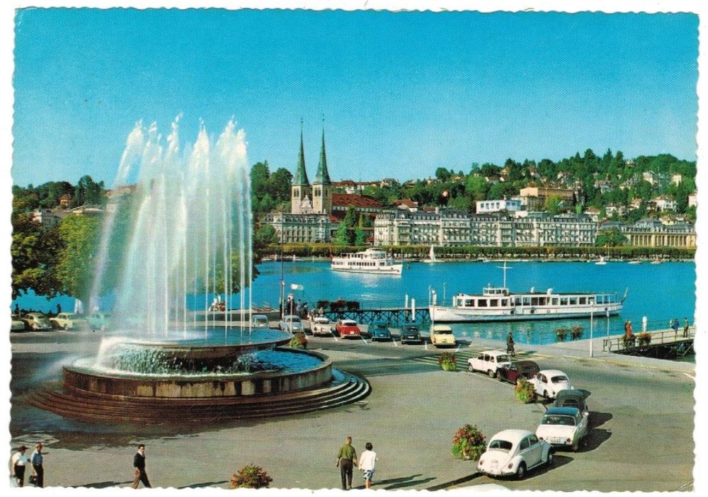 AK Luzer Wagenbachbrunnen mit Schiff (Gebraucht) in Zürich für CHF 1 ...