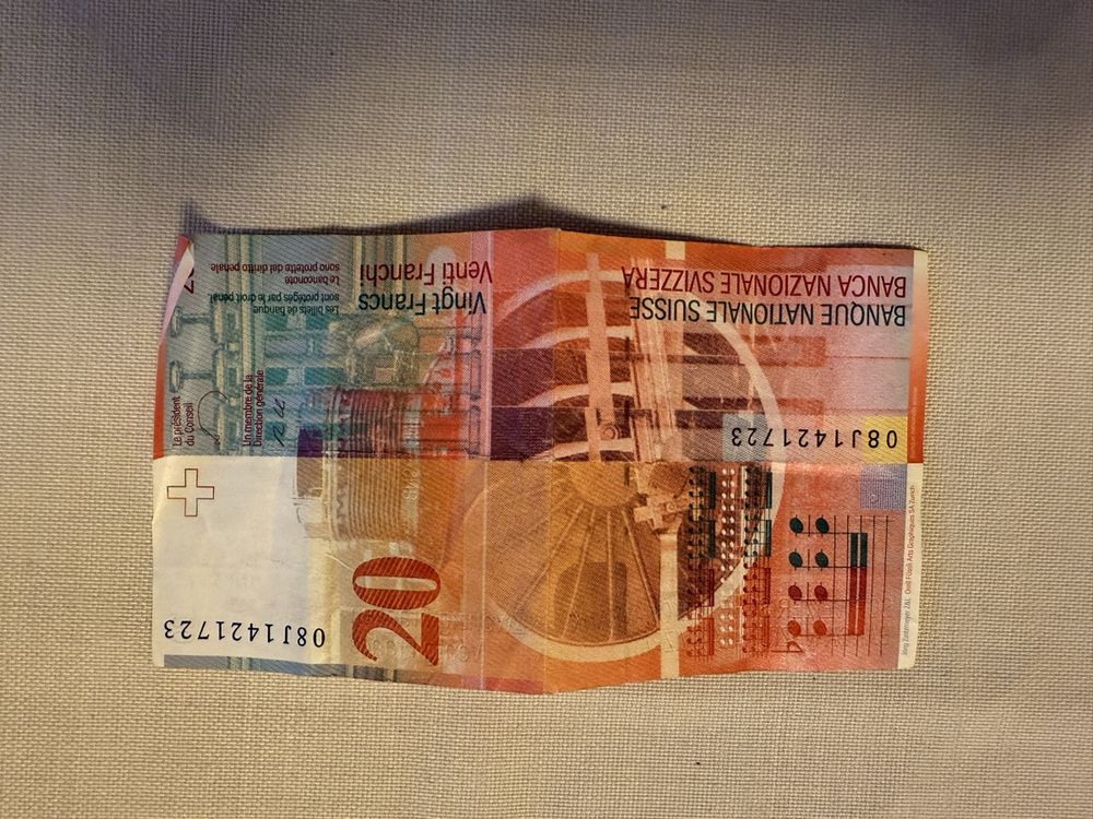 Schweizer alte Banknote 20 Franken - ancien billet 20 francs (Gebraucht ...