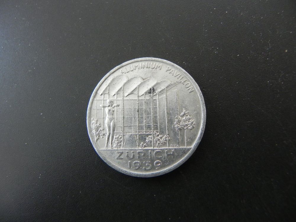 Jeton Schweiz Landi Zürich 1939 Aluminium Pavillon (Gebraucht) in Biel/Bienne für CHF 2.5 – mit ...