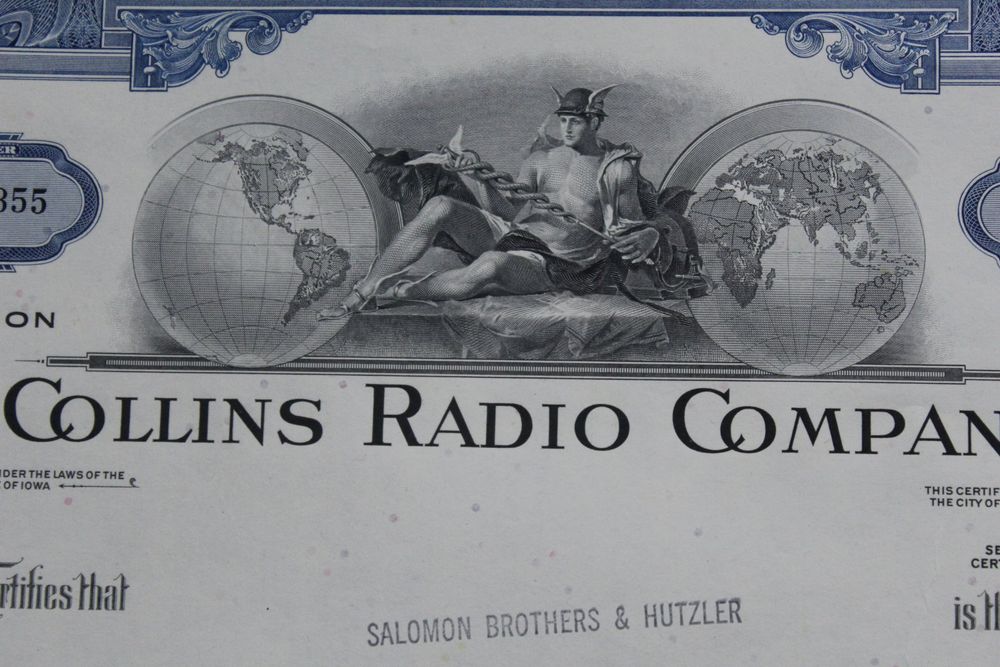 Historische Aktie COLLINS RADIO COMPANY, 1967 (Gebraucht) in Bern für ...