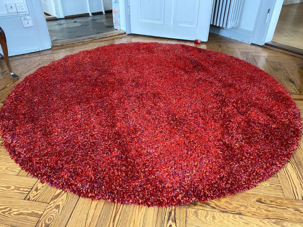 Ikea-Teppich rund, rot (Gebraucht) in Burgdorf für CHF 30 – nur ...