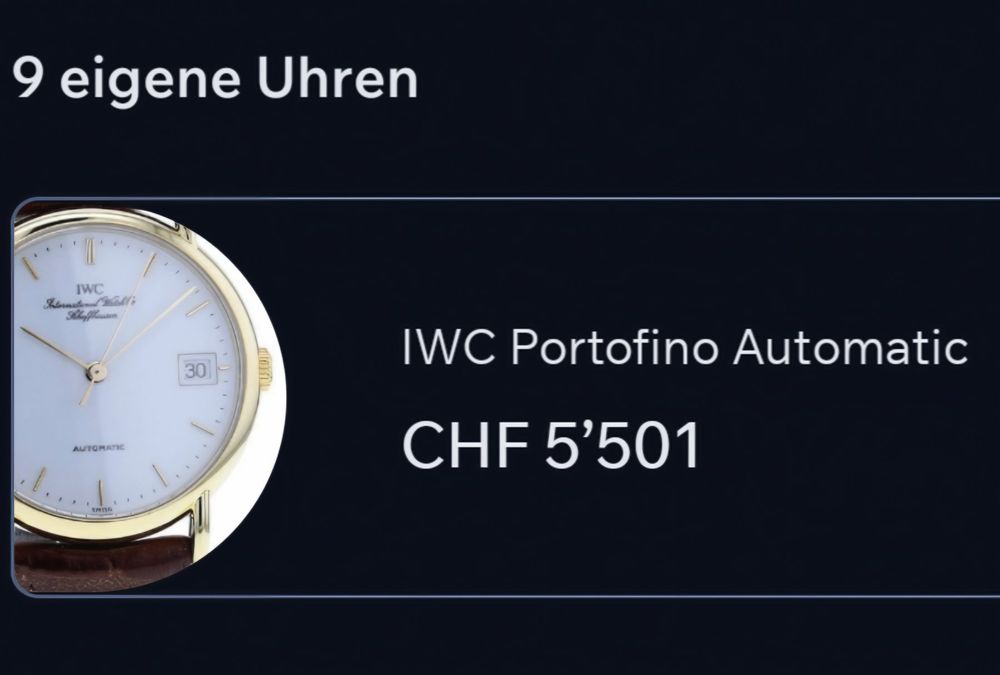 IWC Portofino 18k Gelbgold Automatic 34mm / Vintage Watch (Neu (gemäss ...