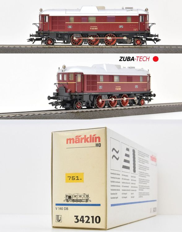 Märklin 34210 Diesellok V 140 DB, H0 WS Delta/Analog mit OVP (Gebraucht ...
